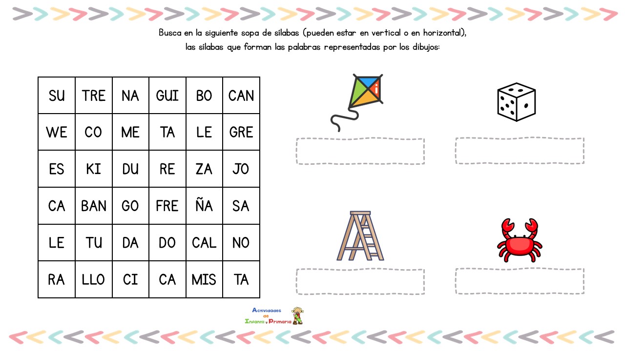 Nuevas sopas silábicas - Actividades de infantil y primaria