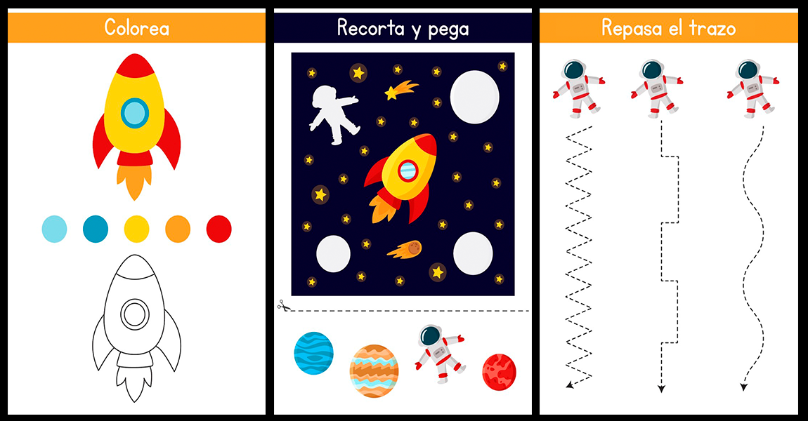 Hojas De Trabajo Imprimibles Y Minilibros Sobre Actividades Espaciales
