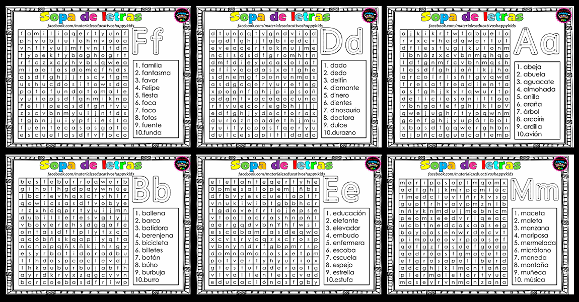 Abecedario Sopa De Letras Imagenes Educativas Sopa De Letras