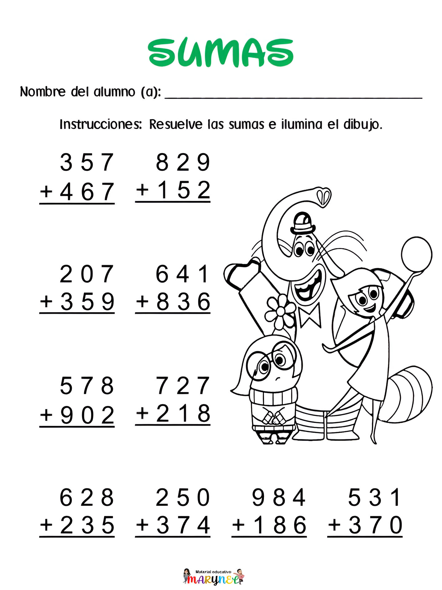 cuaderno operaciones matematicas personajes animados (12)
