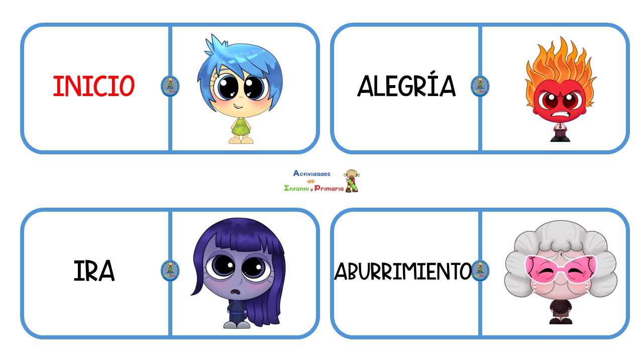 El dominó de las emociones con los personajes de Inside Out ...