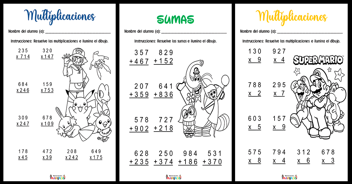 Ejercicios Matematicas Quinto Grado Primaria Para Imprimir Y Colorear ...