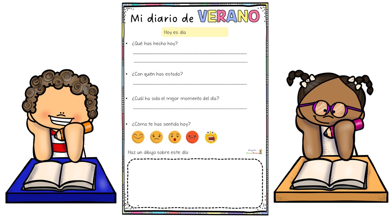 Escribe tu diario de verano con esta divertida plantilla - Actividades ...