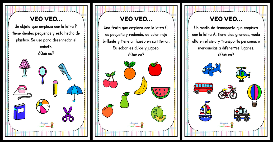 Divertido juego "Veo veo" para jugar en familia durante las vacaciones ...