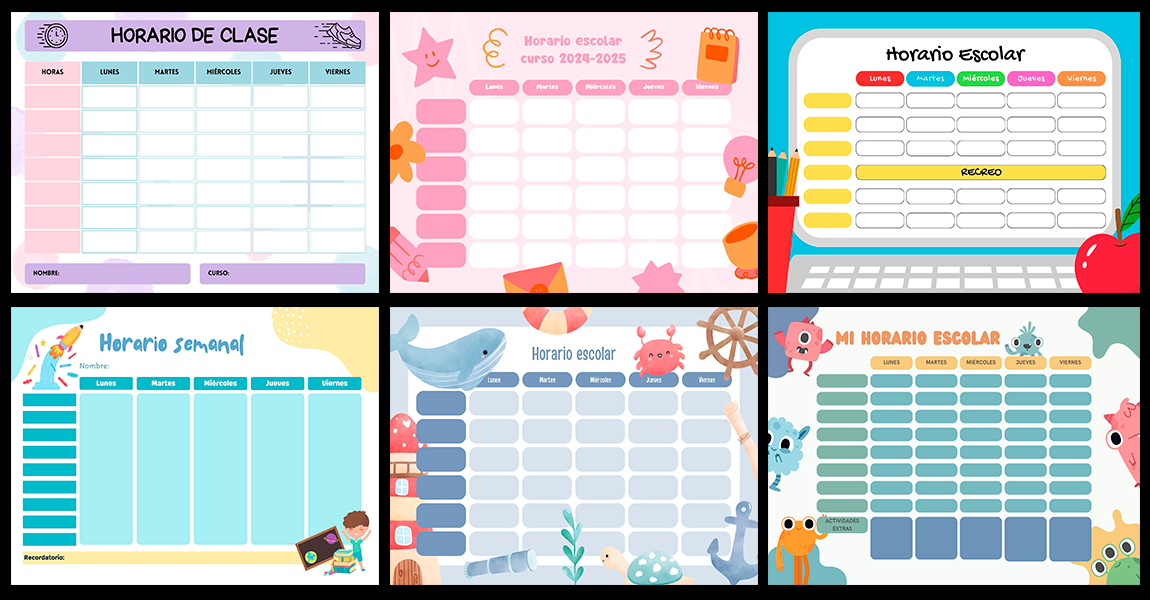 Horario Escolar Semanal Para Imprimir