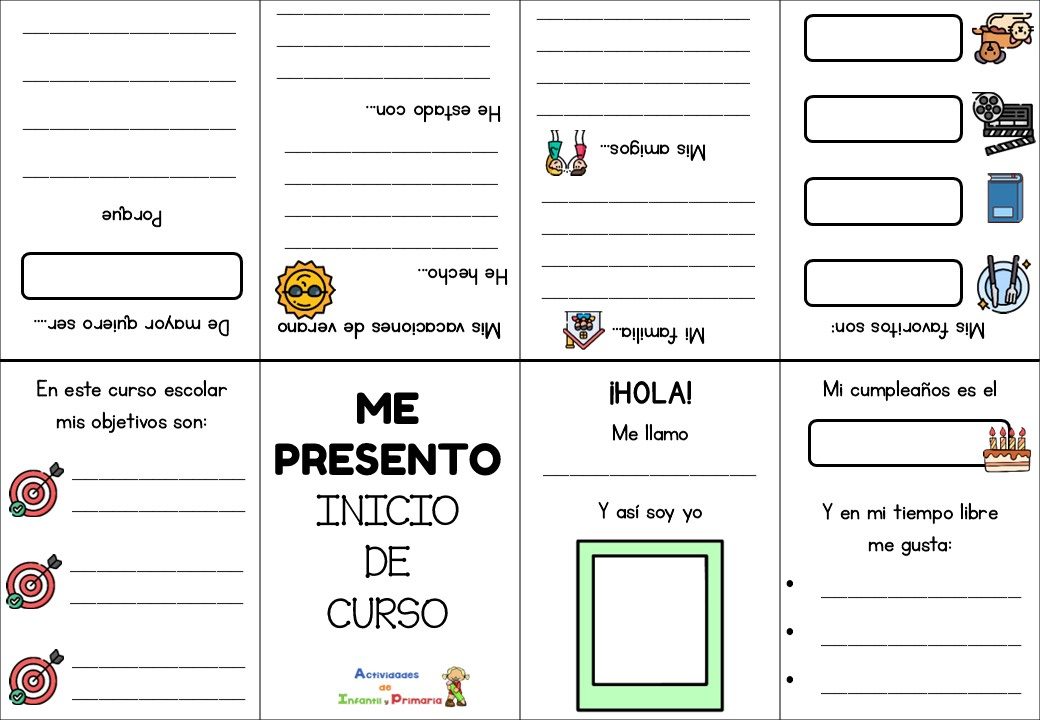 Minilibro de presentación para el inicio de curso 2024-2025 con ...
