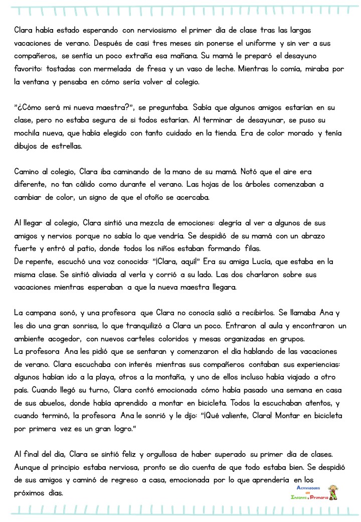 lectura comprensiva primer dia de colegio (1)