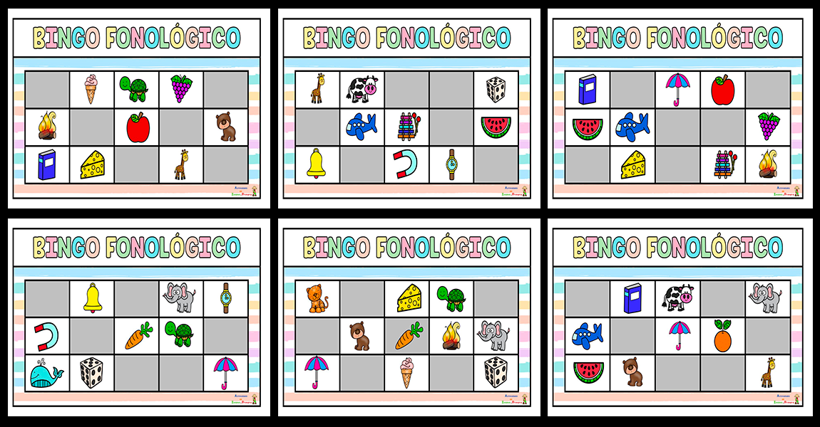 Divertido bingo fonológico - Actividades de infantil y primaria