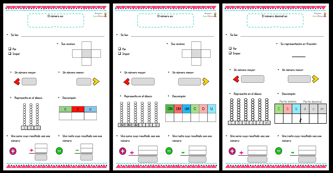 Plantillas para analizar "el número protagonista" - Actividades de ...
