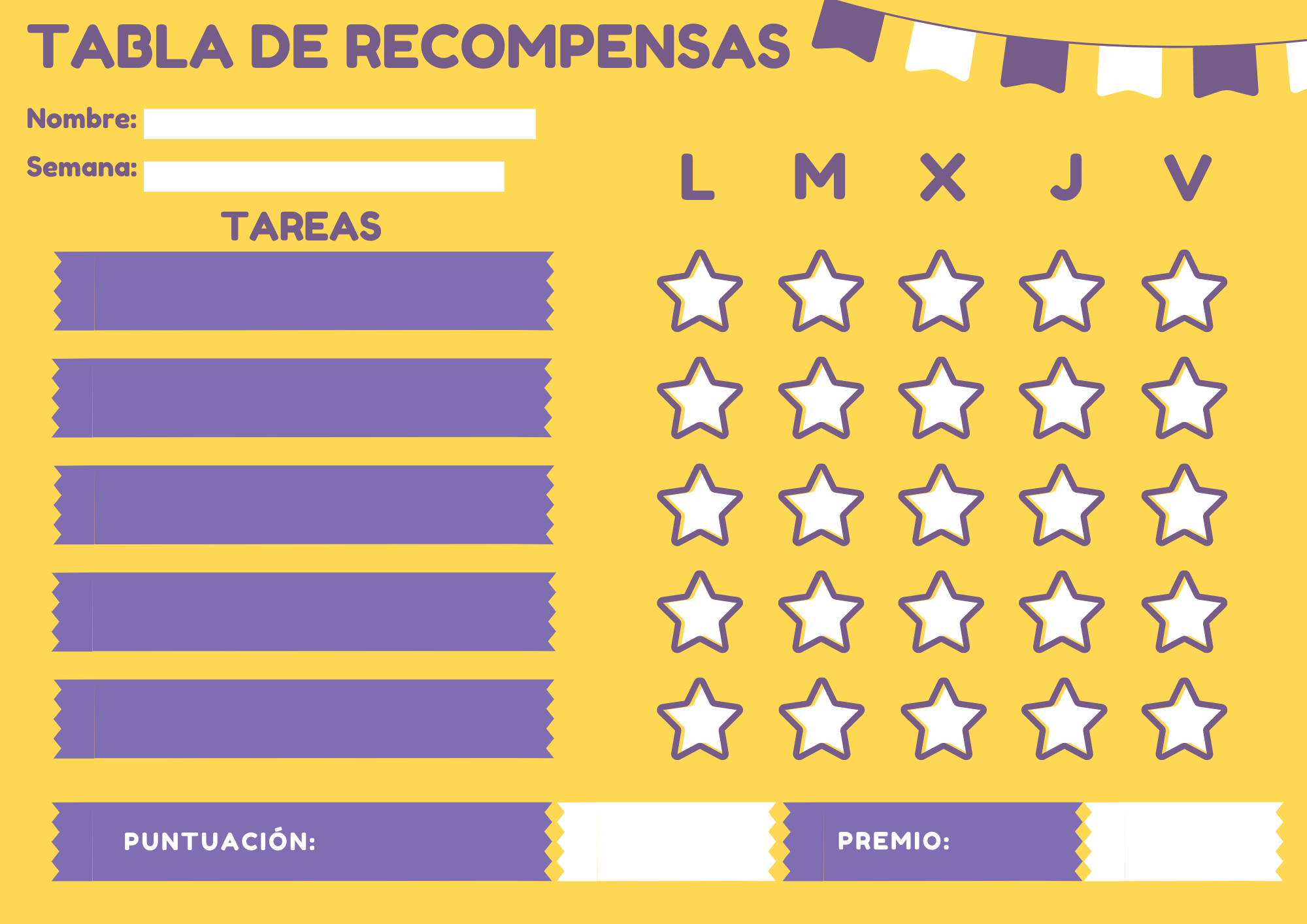 Premios Al Buen Comportamiento Para Imprimir TABLAS DE RECOMPENSAS