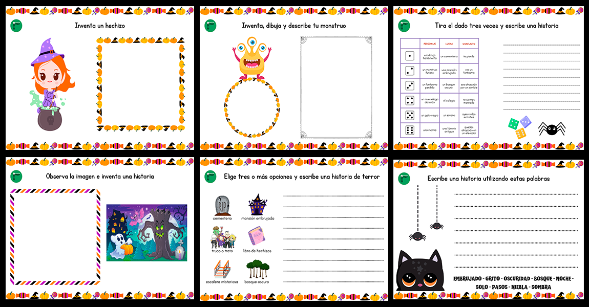 Cuadernillo de actividades de escritura creativa con temática de ...