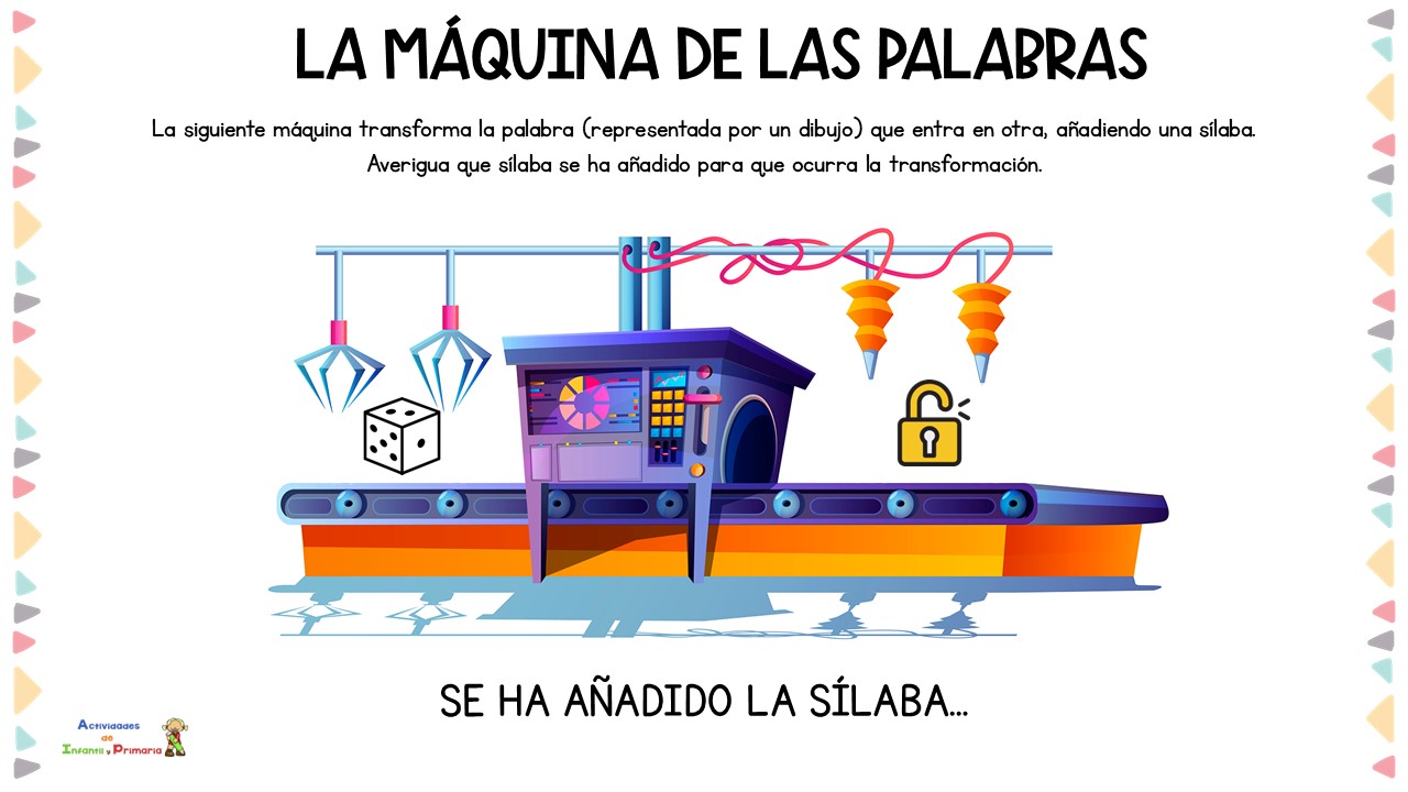 Nueva máquina de las palabras: Añadimos una sílaba para formar una ...