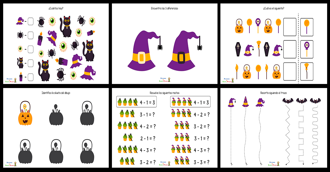 Cuadernillo multidisciplinar con temática de Halloween para los más ...