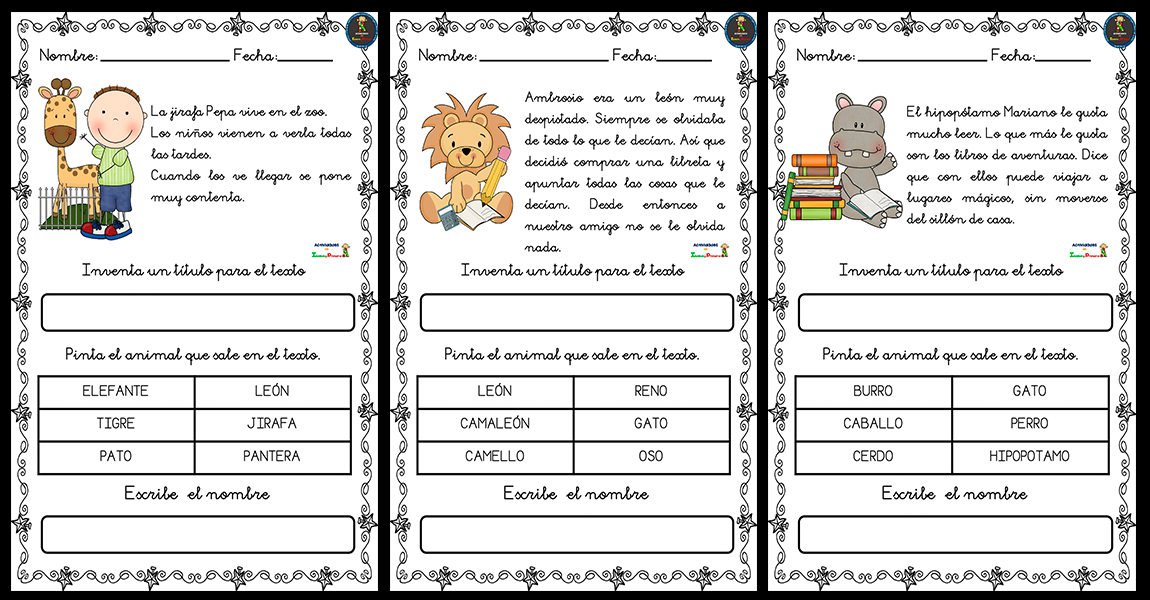 Mis primeras lecturitas, para empezar a trabajar la comprensión lectora ...