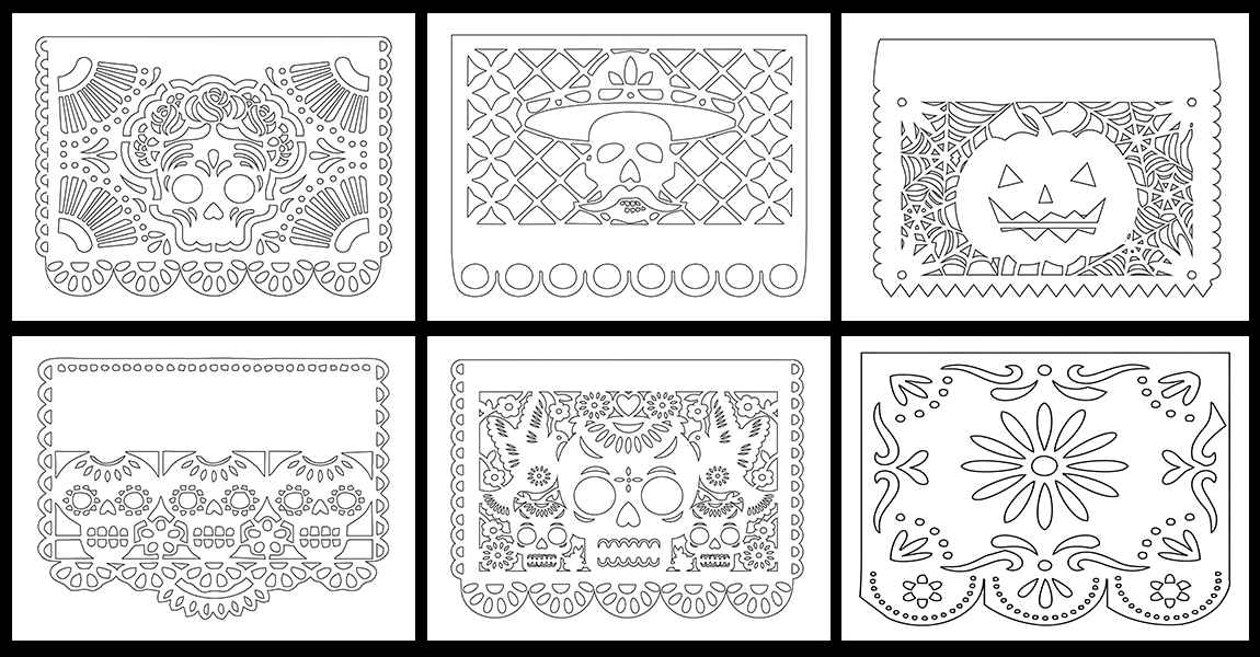 Papel picado para decorar tu aula por el Día de los Muertos ...