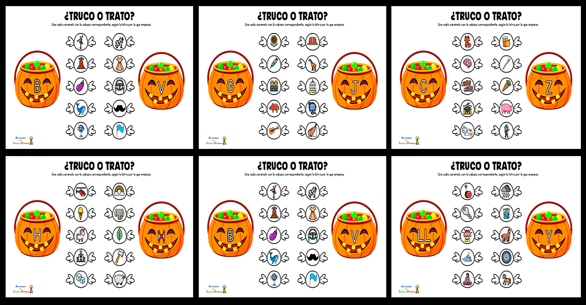 "Truco o trato" ortográfico - Actividades de infantil y primaria