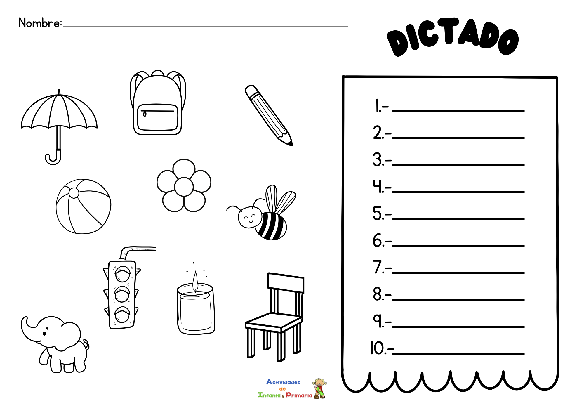 Dictado Imageneseducativas Dibujos Dictados Diferentes Niveles ...