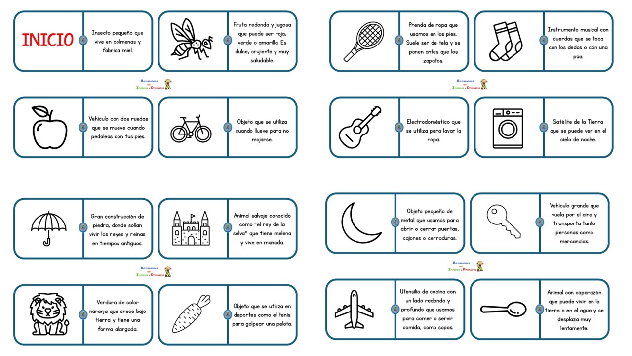 El dominó de las definiciones para aprender jugando - Actividades de ...