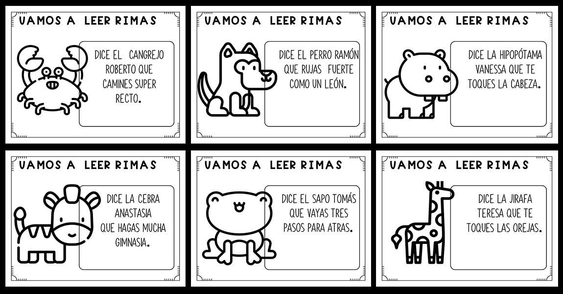 Cuadernito con rimas motrices para colorear - Actividades de infantil y ...