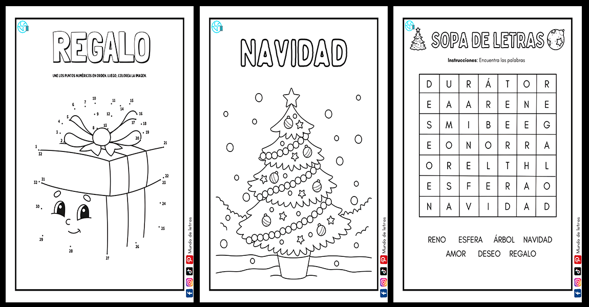 portada cuaderno navidad actividades