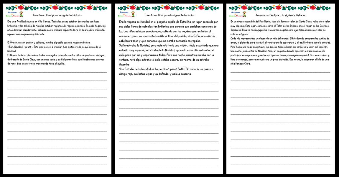 Escritura creativa: Historias navideñas sin final - Actividades de ...