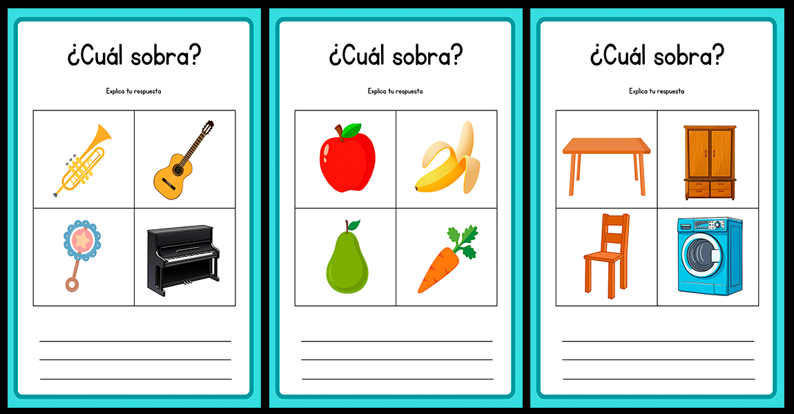 Estimulación cognitiva: Identificar el intruso - Actividades de ...