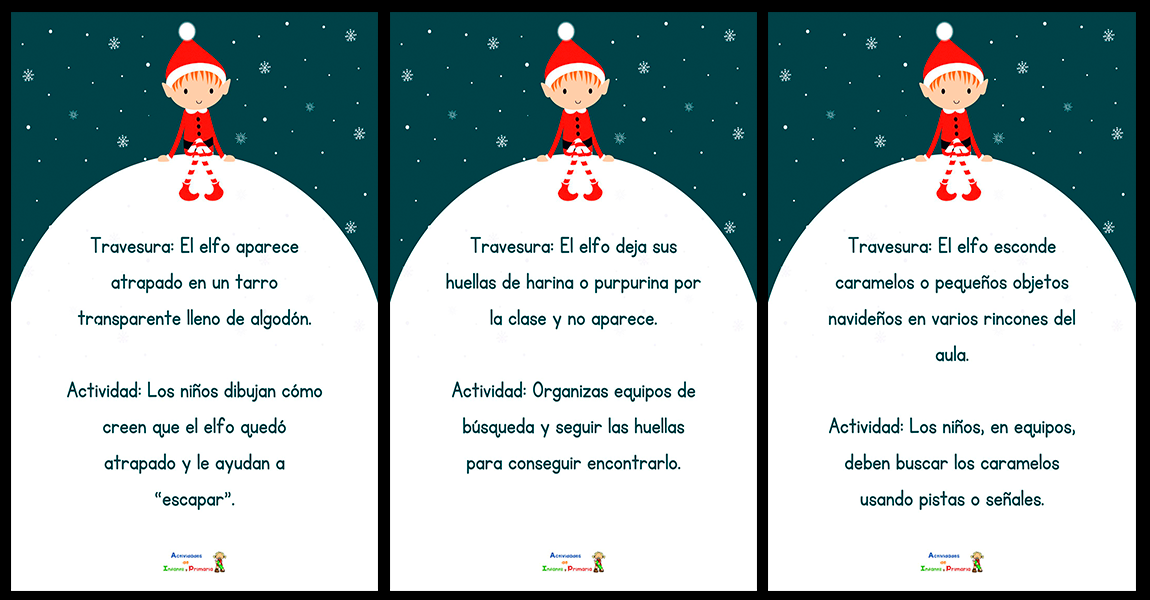 Travesuras + divertidos retos para tu aula infantil con el Elfo de Navidad - Actividades de ...