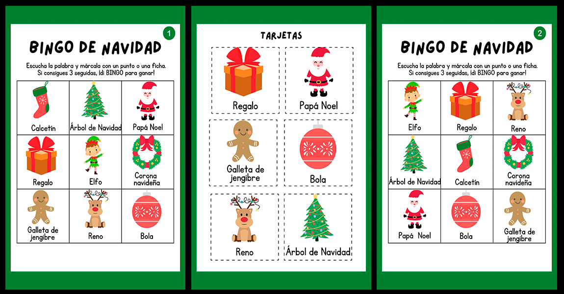 Divertido bingo navideño - Actividades de infantil y primaria