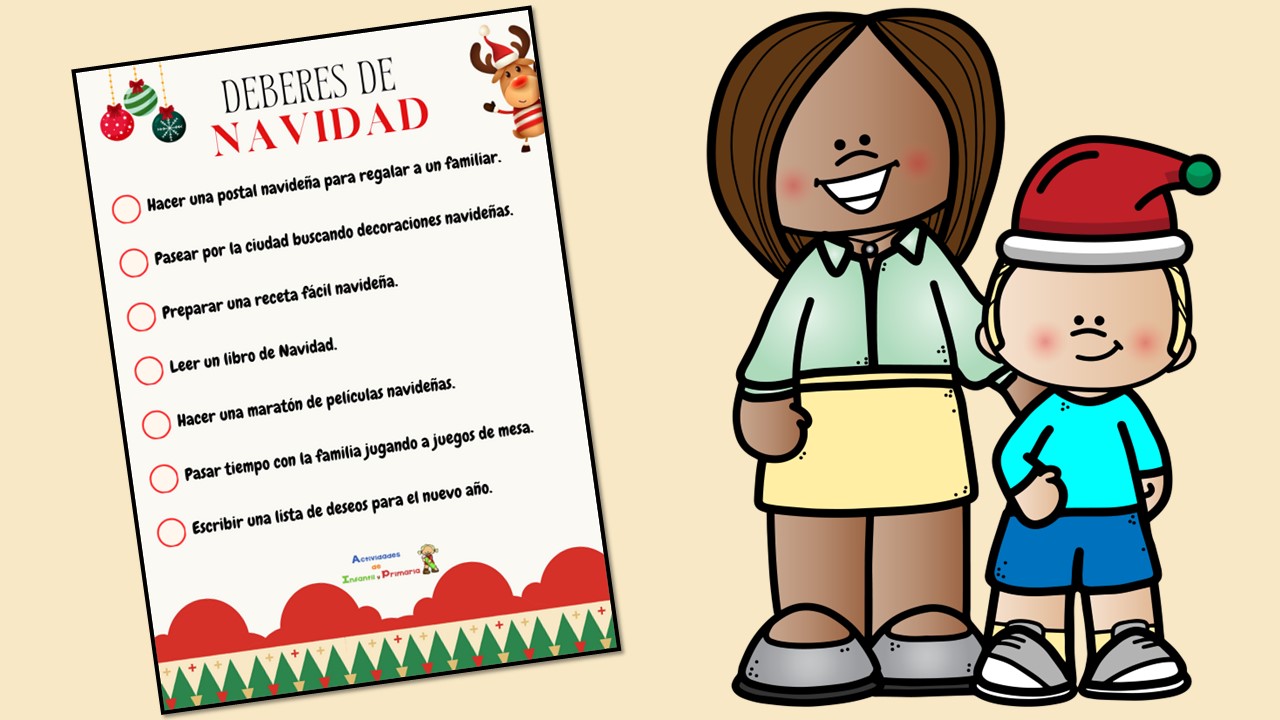 Divertidos deberes de Navidad para entregar a tus alumnos junto a las ...