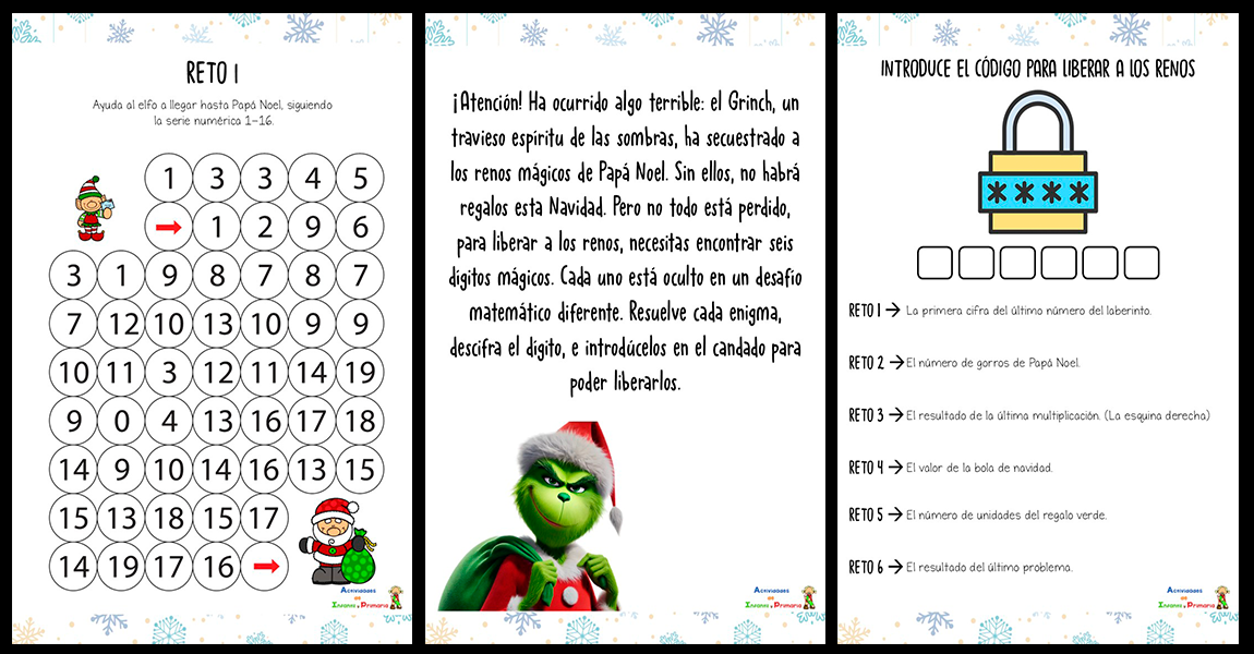 PORTADA ESCAPE ROOM MATEMATICO NAVIDAD PORTADA ESCAPE ROOM MATEMATICO NAVIDAD