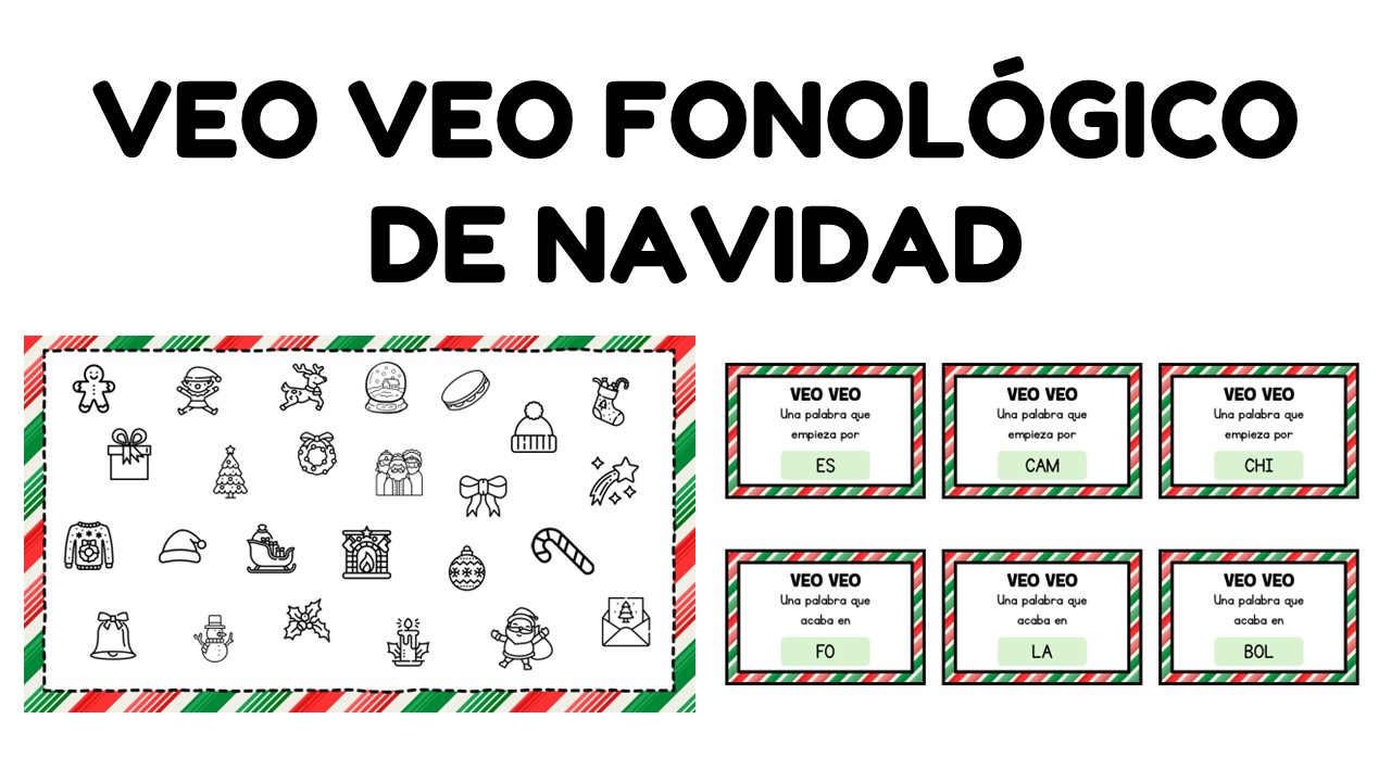 Veo veo fonológico, especial Navidad - Actividades de infantil y primaria