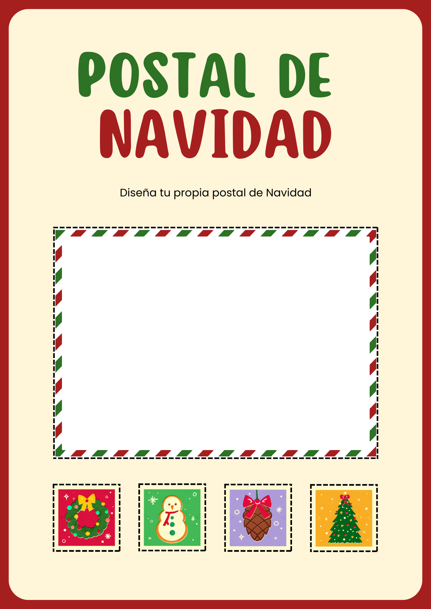 Plantilla postal Navidad