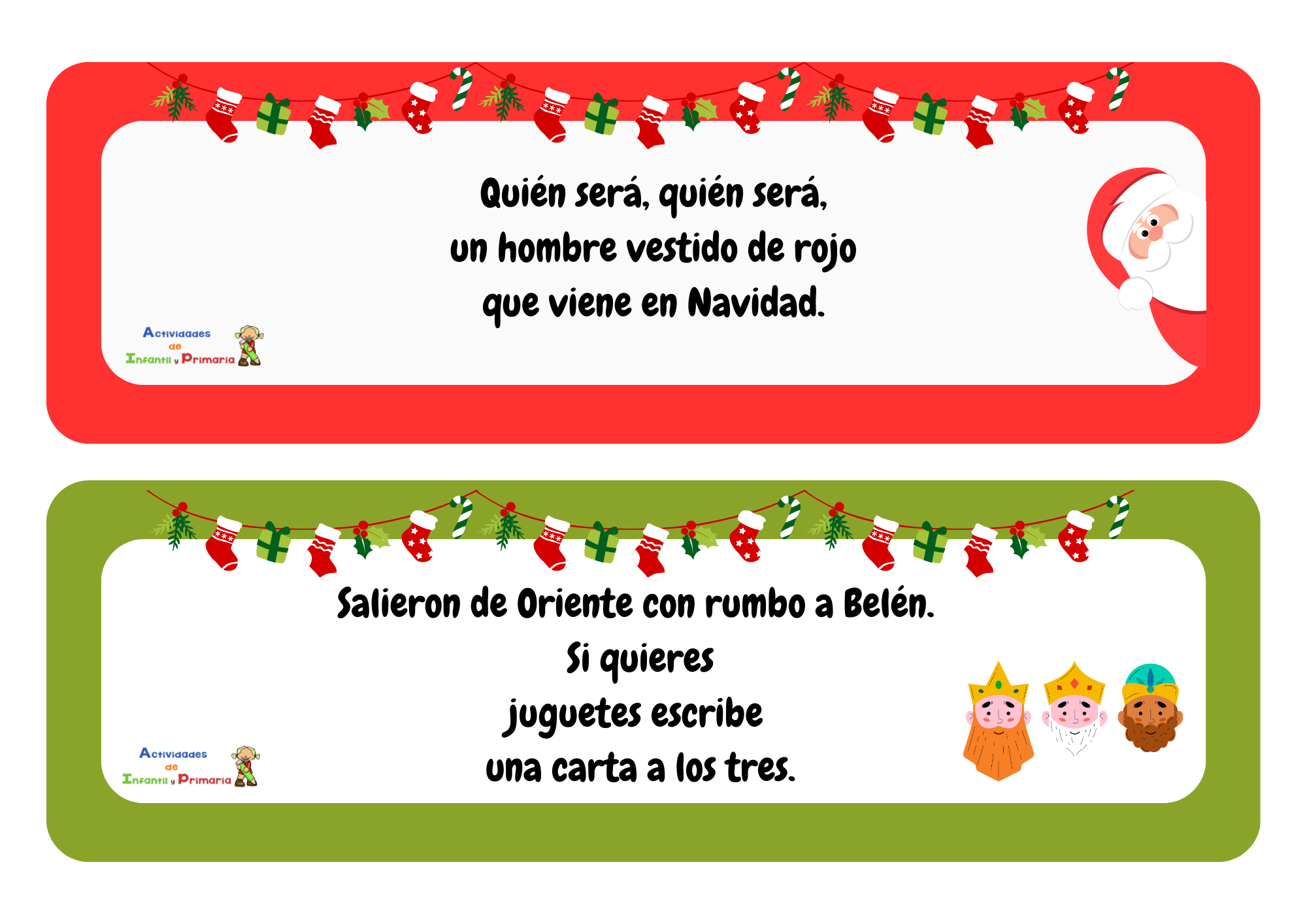 Preciosa colección de adivinanzas navideñas en tarjetitas - Actividades ...