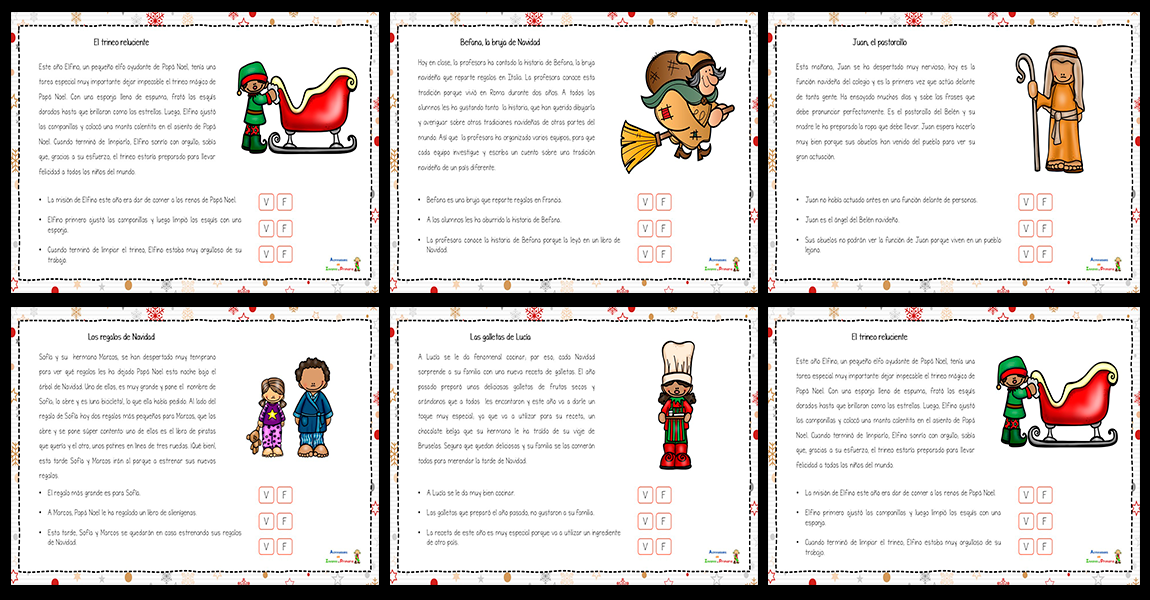 Verdadero o falso: Lecturas cortas de Navidad - Actividades de infantil ...