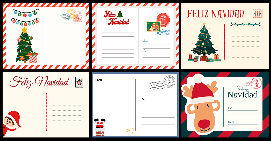 Preciosa colección de postales navideñas para nuestros alumnos - Actividades de infantil y primaria