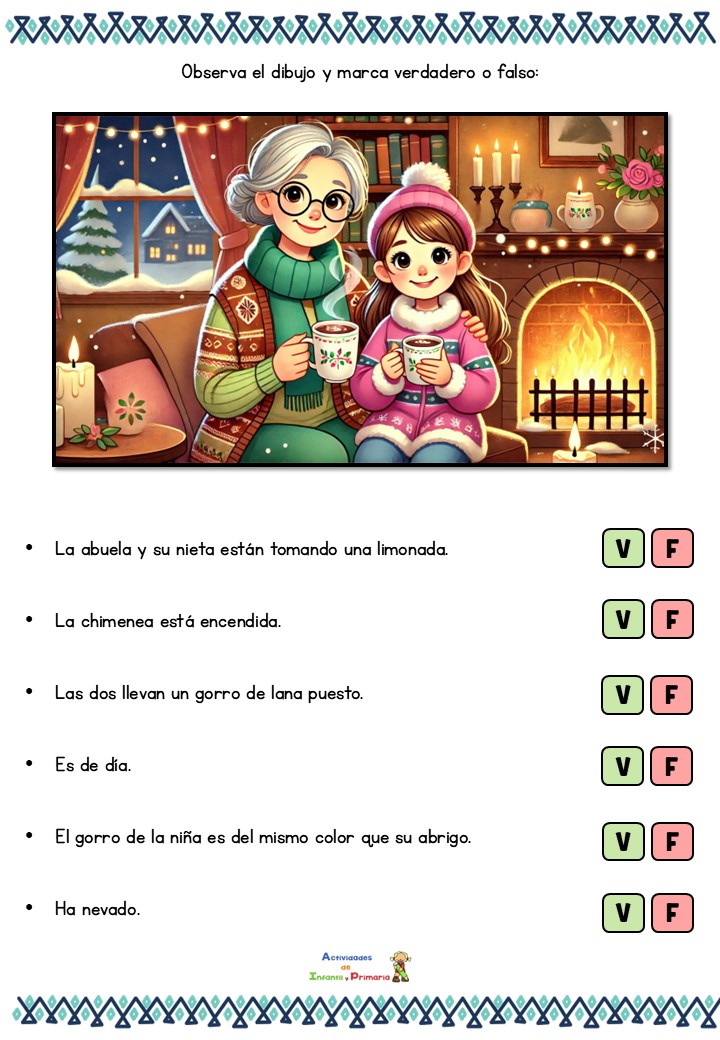 Dibujos invierno verdadero o falso (2)