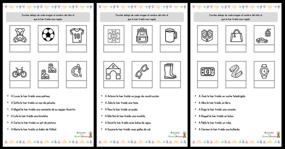 Juego de comprensión lectora nivel inicial: ¿Qué han traído los Reyes ...