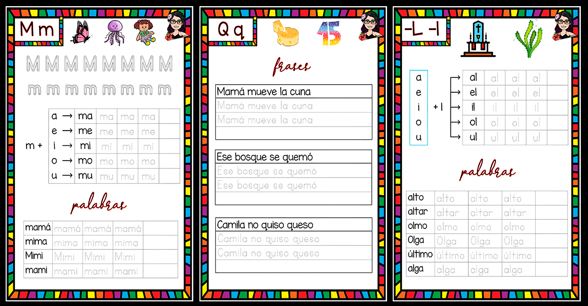 Cuaderno de caligrafía y lectoescritura más de 60 páginas - Actividades ...