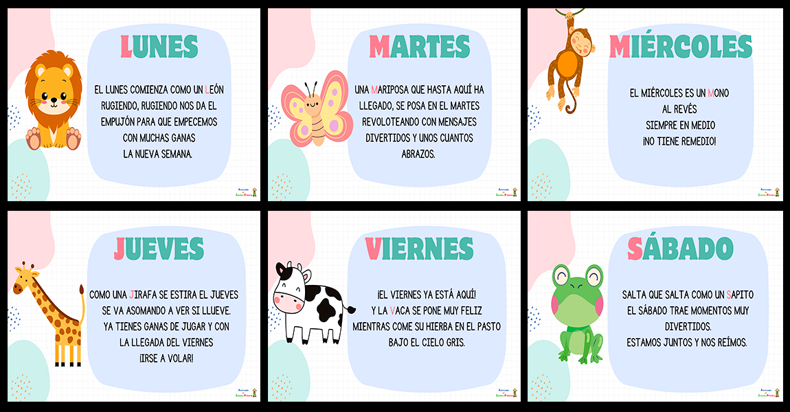 Preciosas poesías para aprender los días de la semana - Actividades de ...