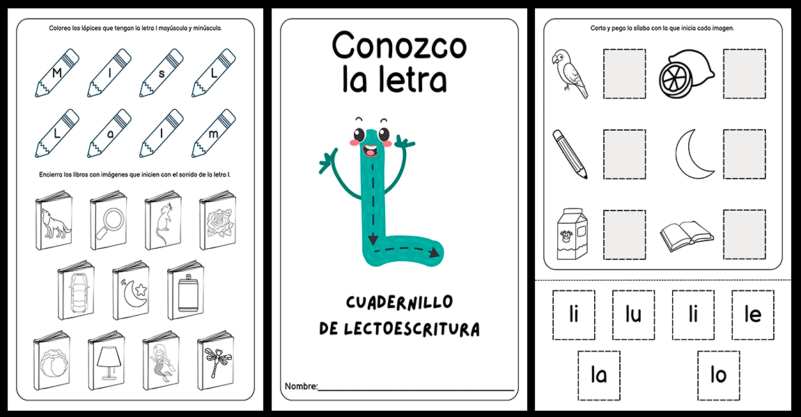 La Le Li Lo Lu Escritura Preescolar Lecto Escritura Enseñanza De La