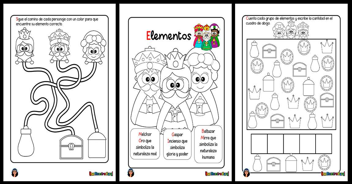 Hojas De Trabajo Para El Día De Los Reyes Magos 12 Ideas De Día De