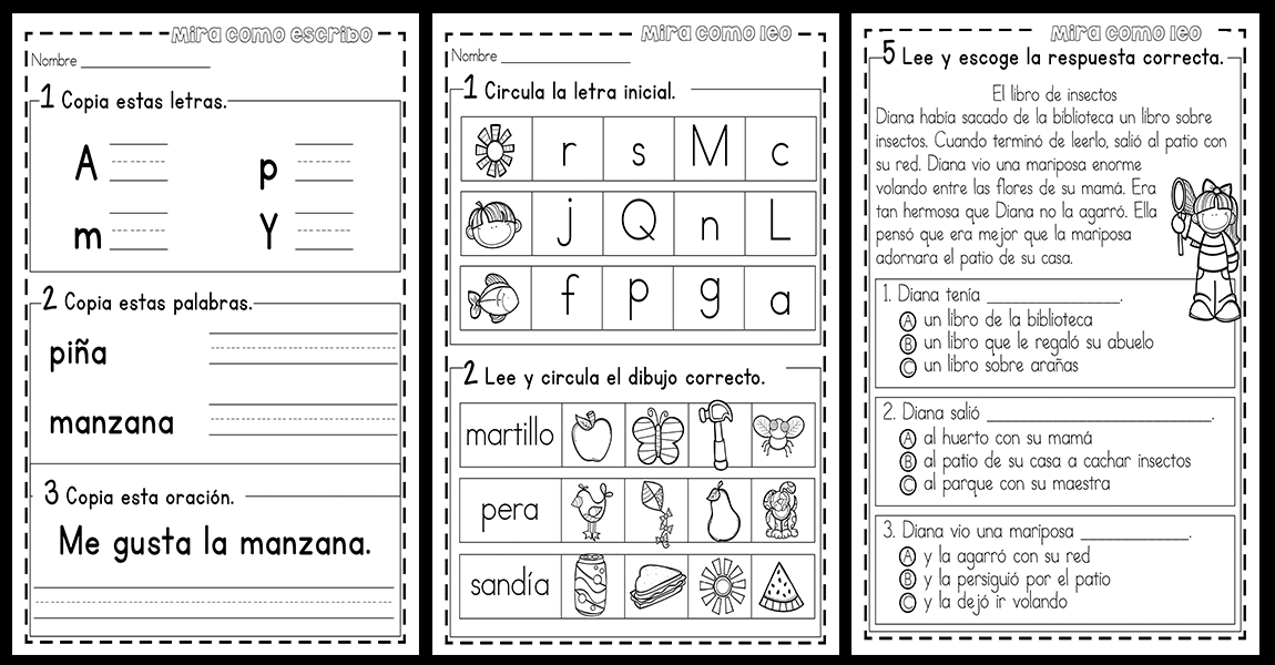 Evaluación diagnóstica de lectura y escritura - Actividades de infantil ...
