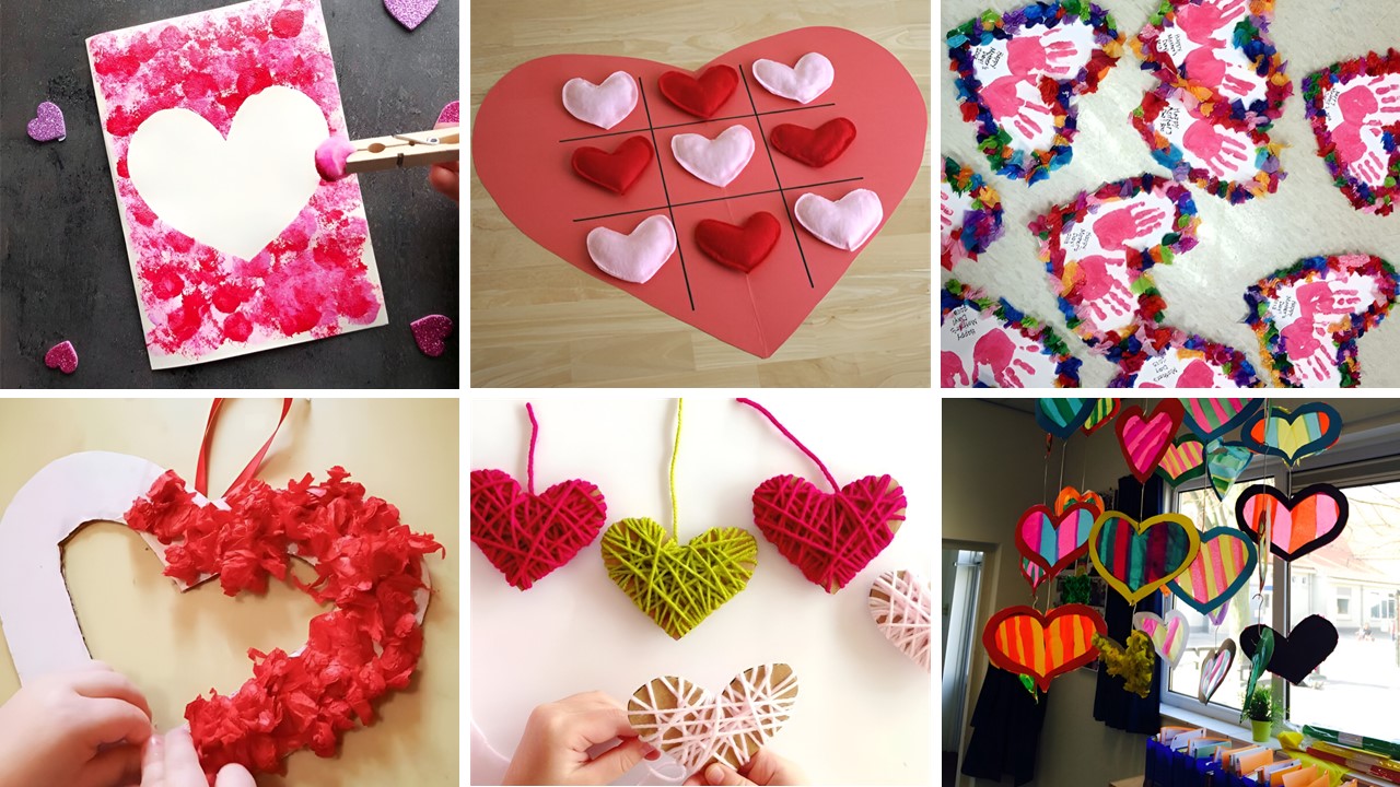 Ideas de manualidades de San Valentín para ejercitar la motricidad fina ...