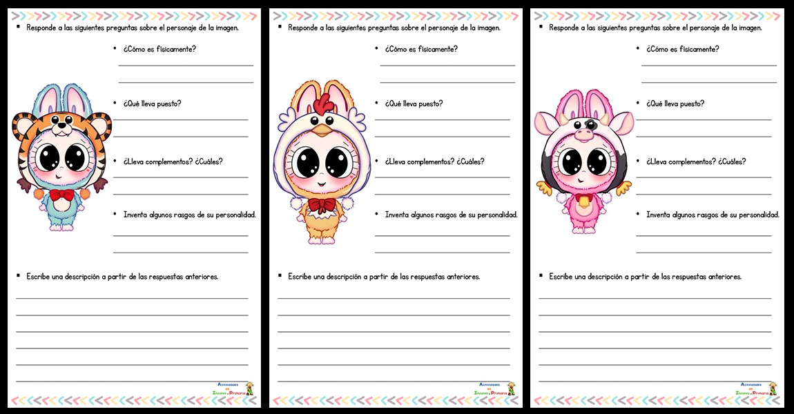 Fichas para realizar descripciones con Labubus - Actividades de ...