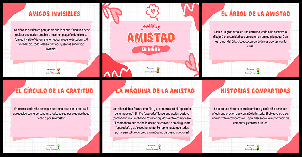 La semana de la amistad: Dinámicas para trabajarla en el aula ...