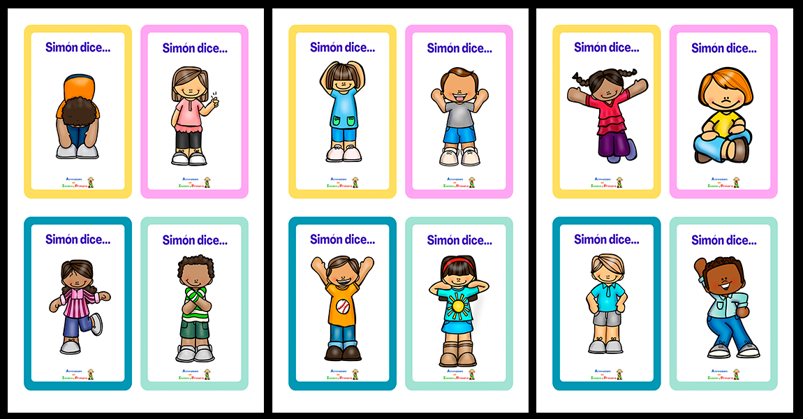 Tarjetas "Simón dice..." para trabajar la motricidad gruesa a partir de ...