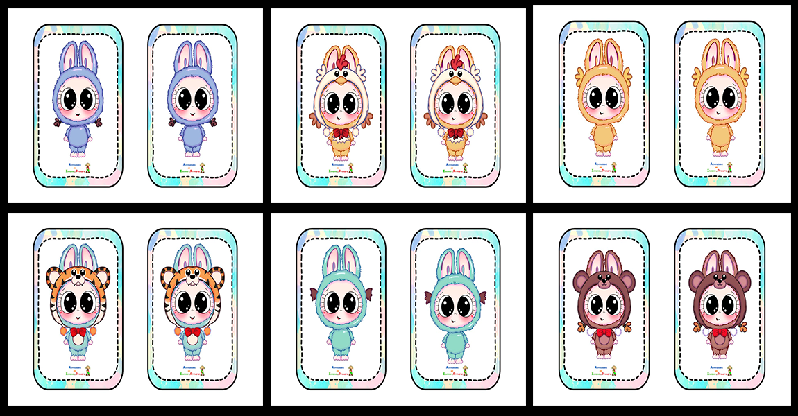 Precioso memory para los más peques protagonizados por Labubus ...