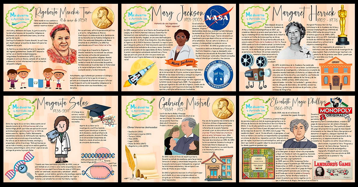 Decora tu aula el 8 M con estas interesantes biografías de 20 mujeres ...