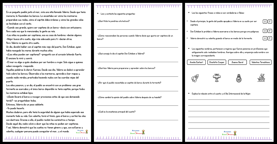 Cuento con motivo del Día Internacional de la Mujer para trabajar la ...