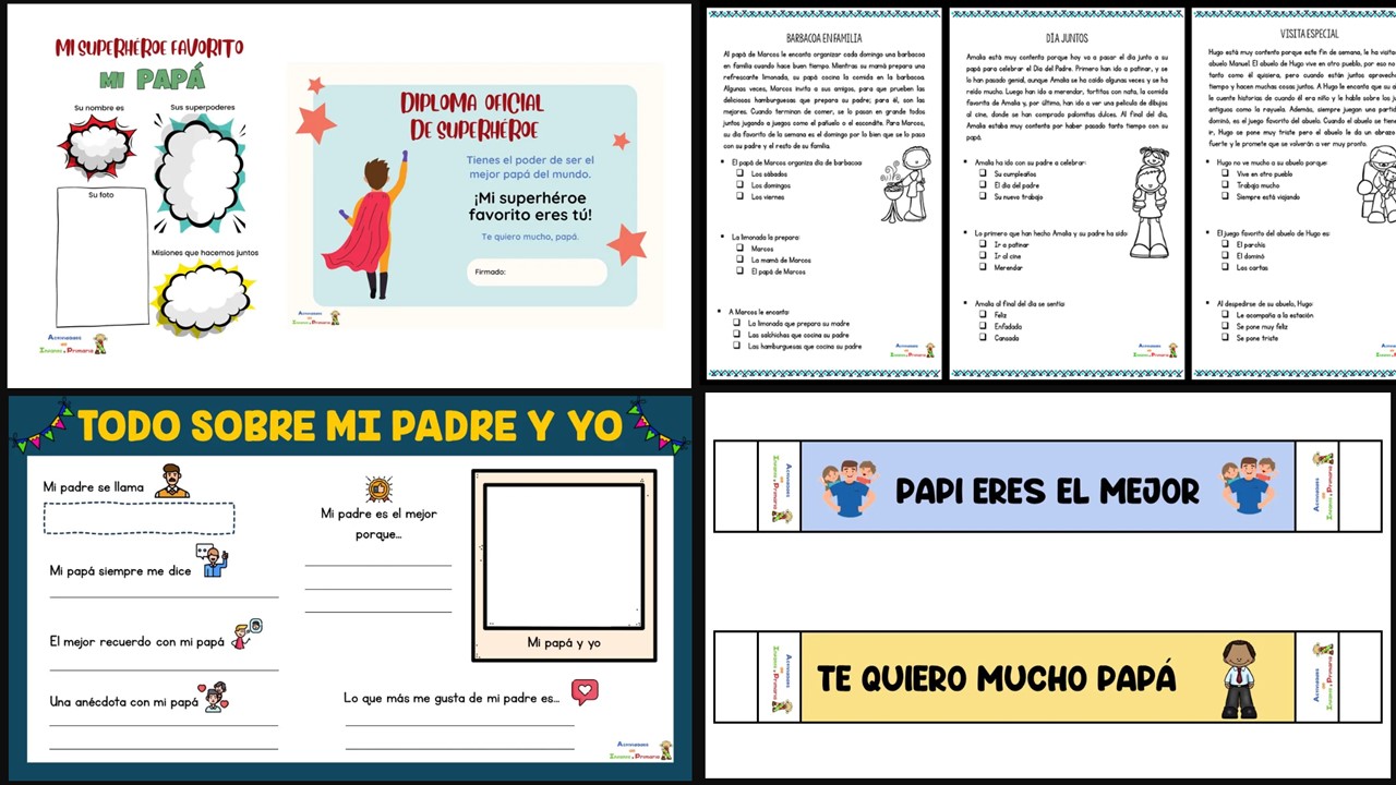 Recopilatorio de recursos para el Día del padre - Actividades de ...